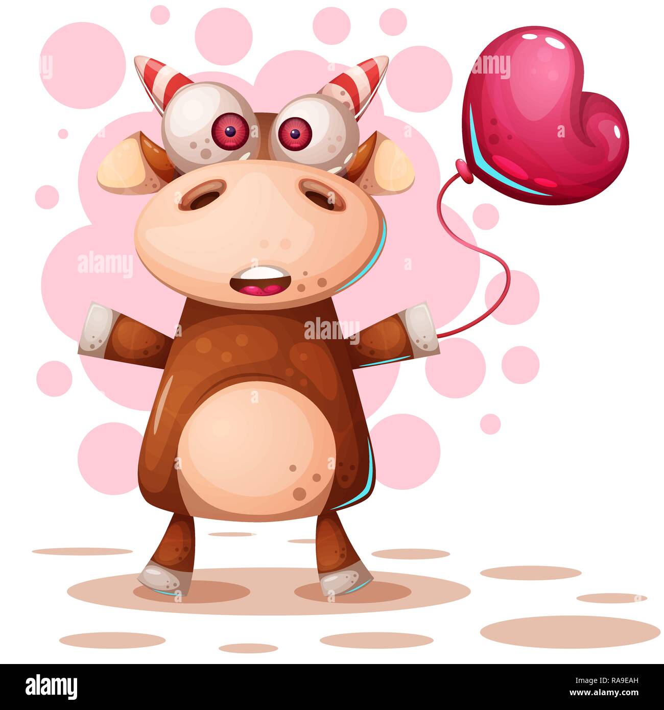 Funny reindeer standing in Stock Vector Images - Alamy