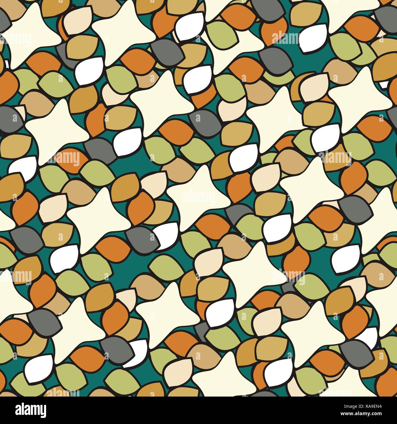 Seamless abstract pattern with red elements. Vector illustration Stock ...