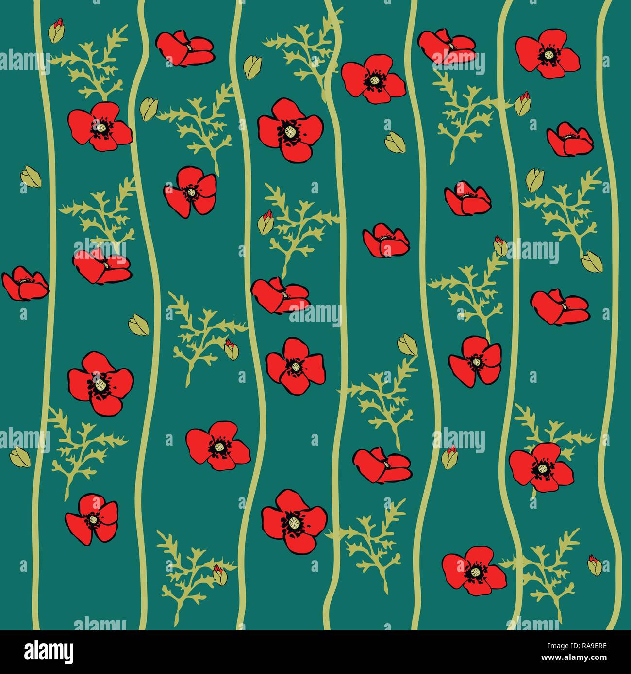 vector poppy pattern vector illustration background eps 10 Stock Vector ...