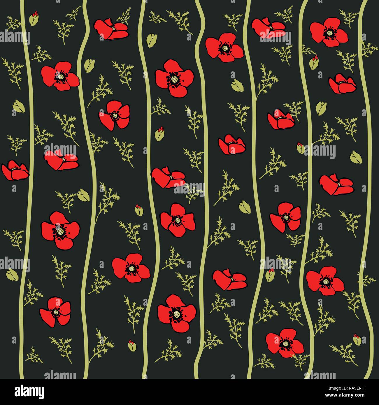 vector poppy pattern vector illustration background eps 10 Stock Vector ...
