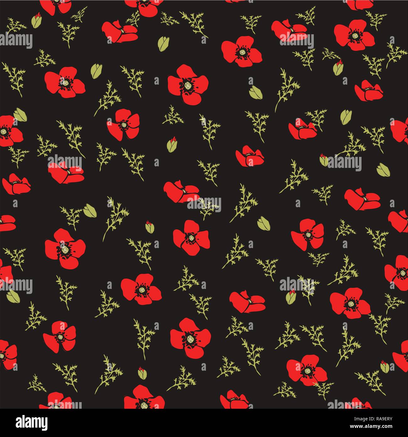 vector poppy pattern vector illustration background eps 10 Stock Vector ...