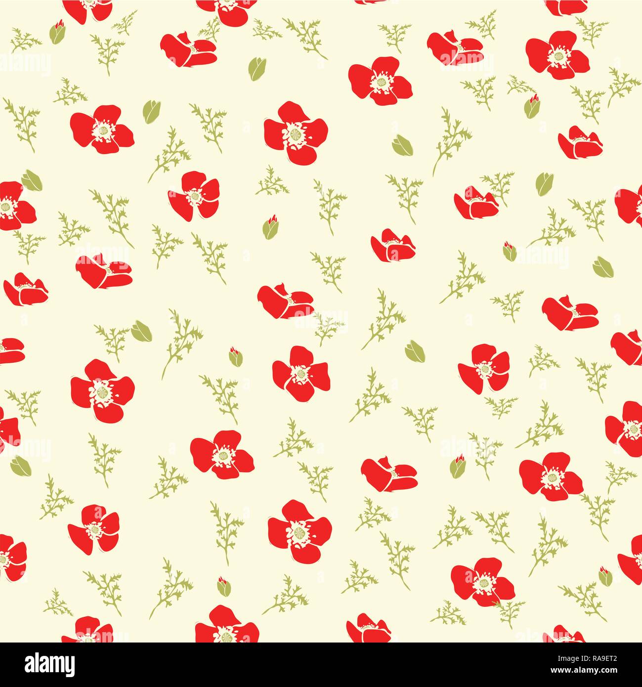 vector poppy pattern vector illustration background eps 10 Stock Vector ...