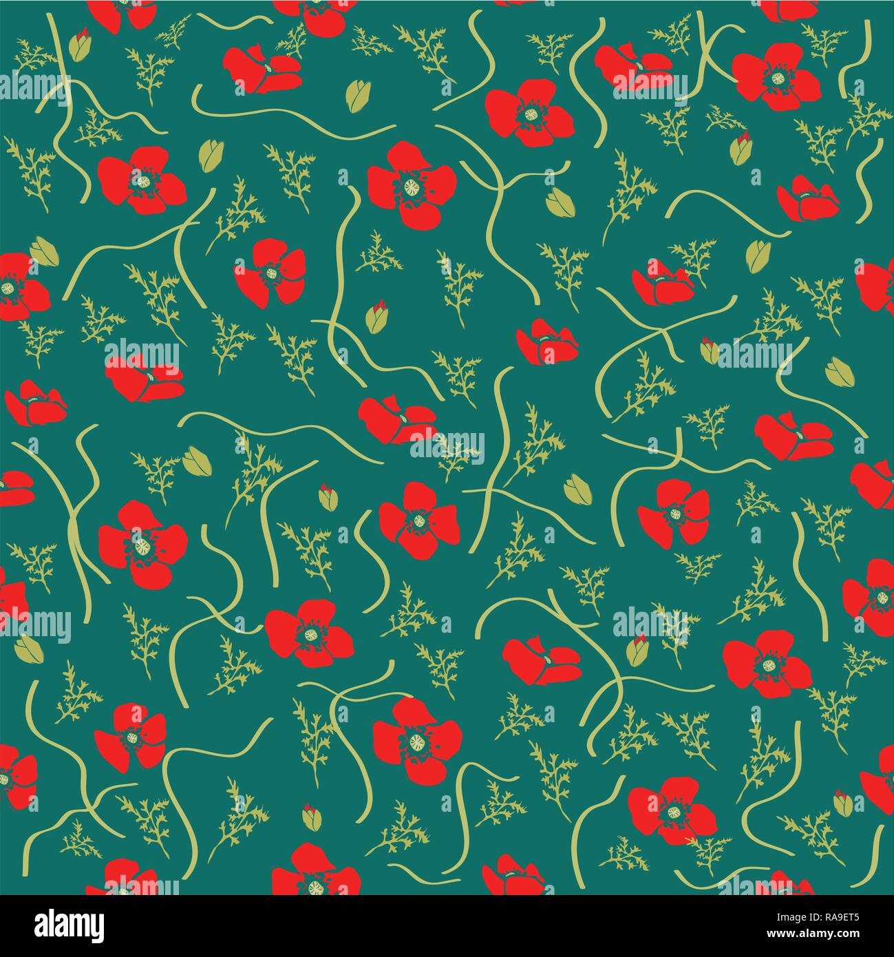 vector poppy pattern vector illustration background eps 10 Stock Vector ...