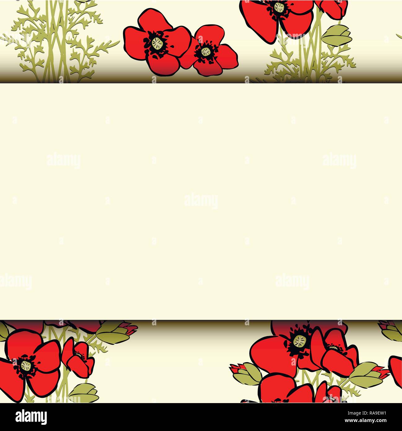 Poppy floral background vector illustration background eps 10 Stock ...