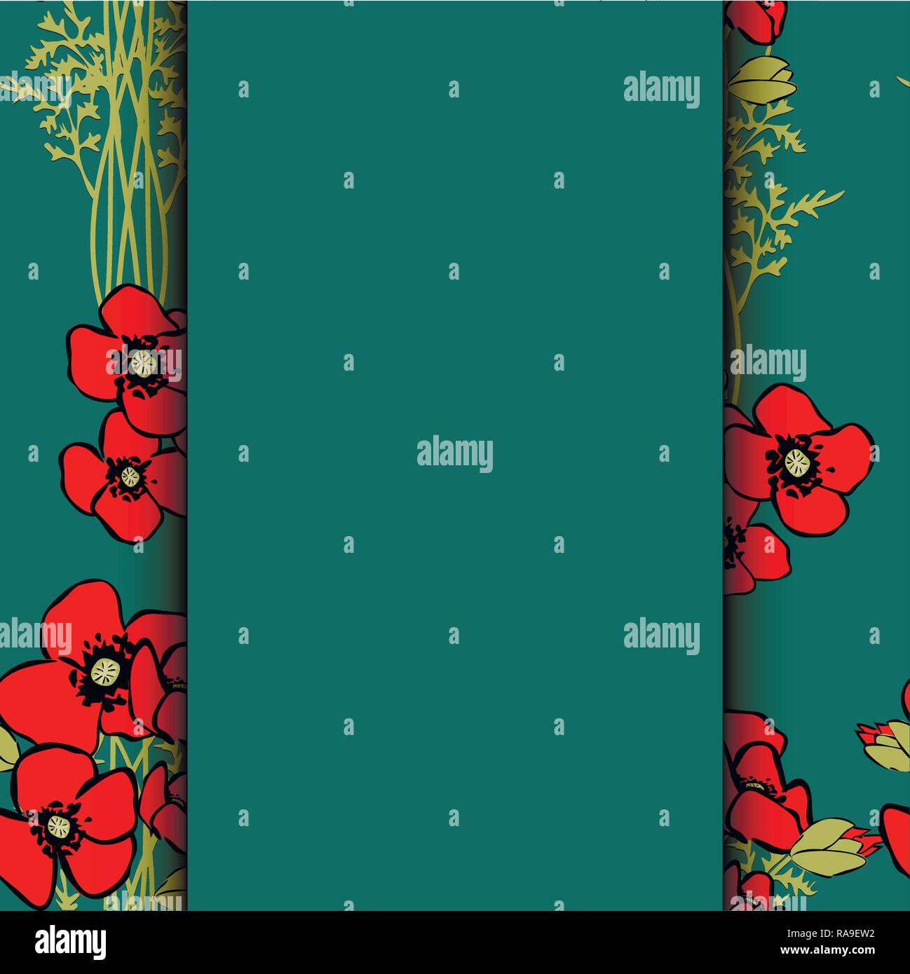 Poppy floral background vector illustration background eps 10 Stock ...