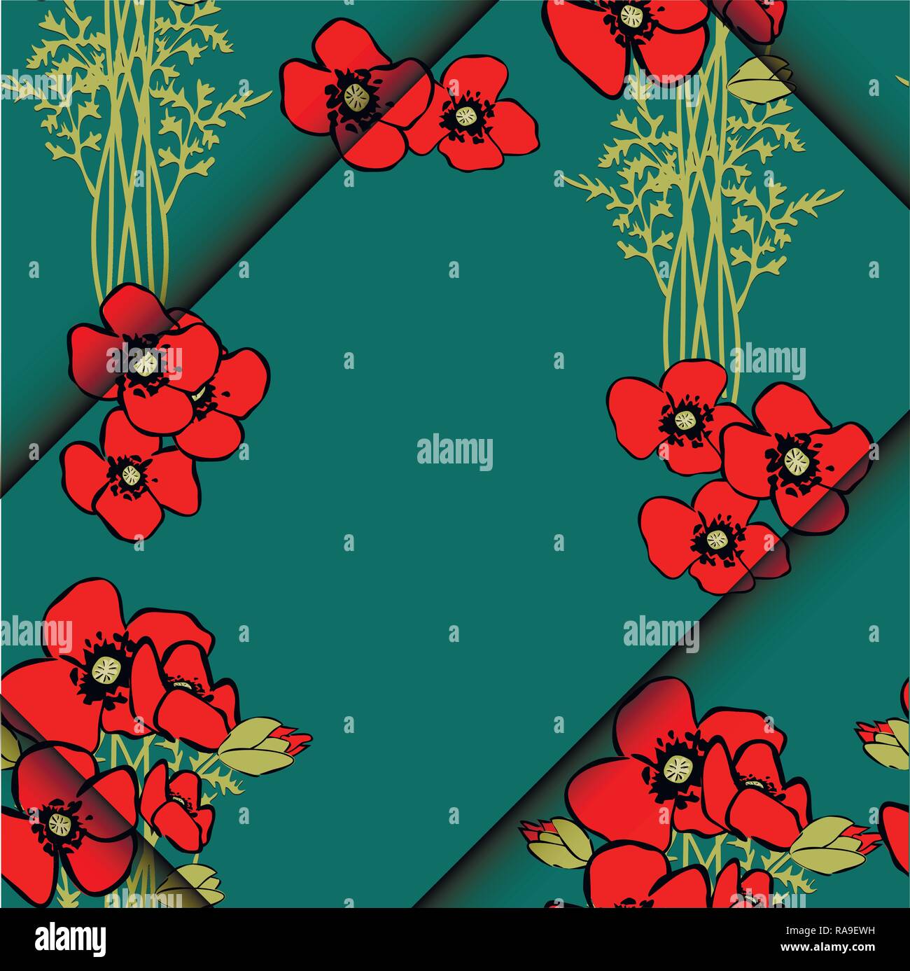 Poppy floral background vector illustration background eps 10 Stock ...