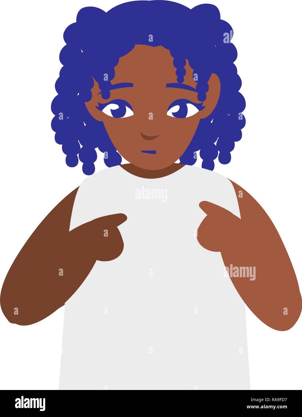 beautiful little black girl character vector illustration design Stock ...