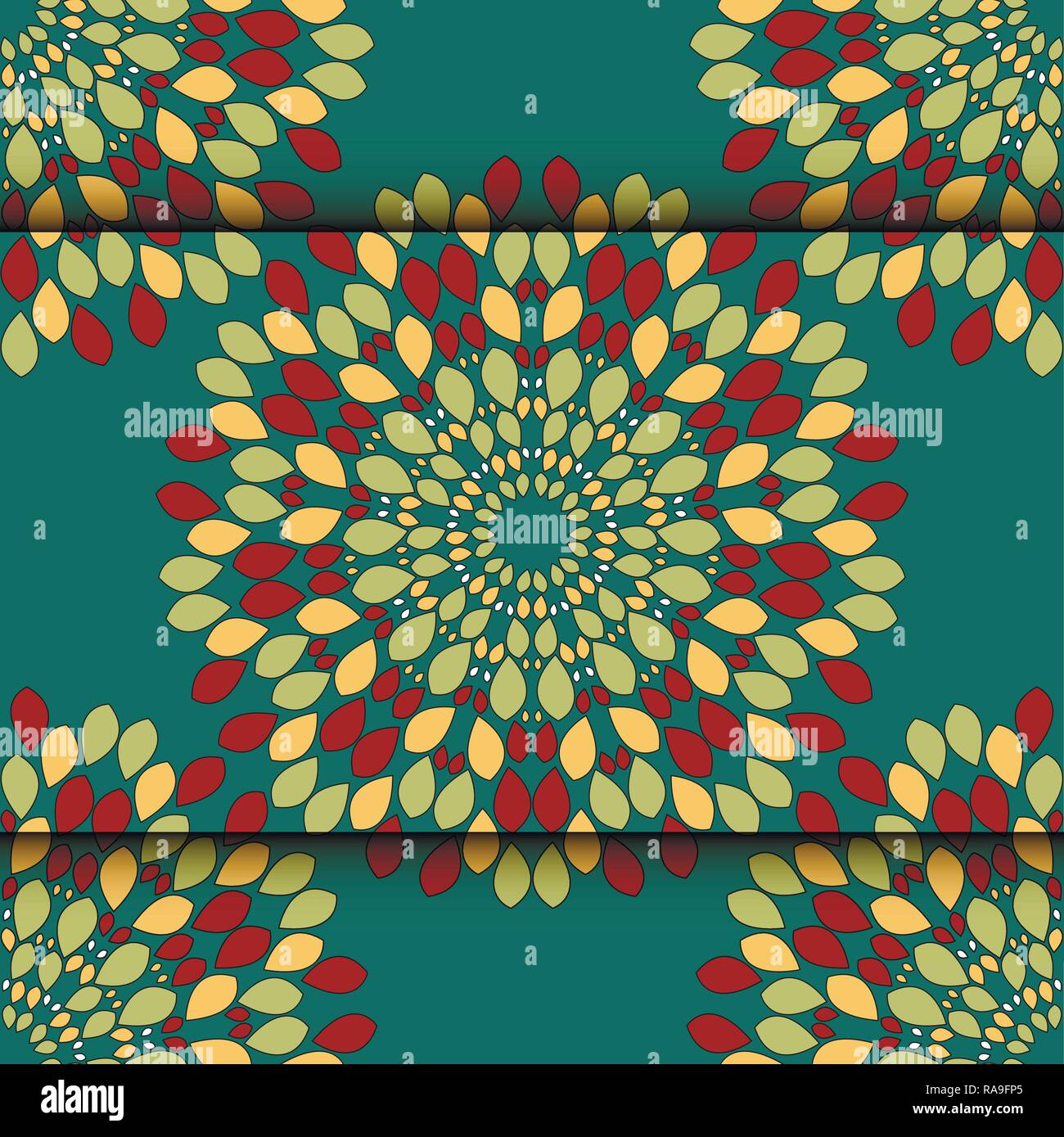 Abstract geometric flowers seamless pattern. Floral background.Easily ...