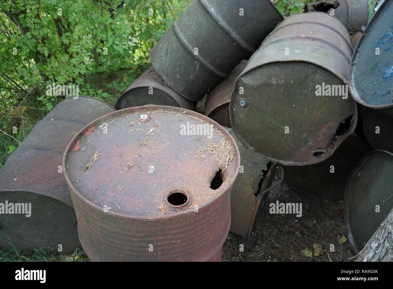 Rusted drums hi-res stock photography and images - Alamy