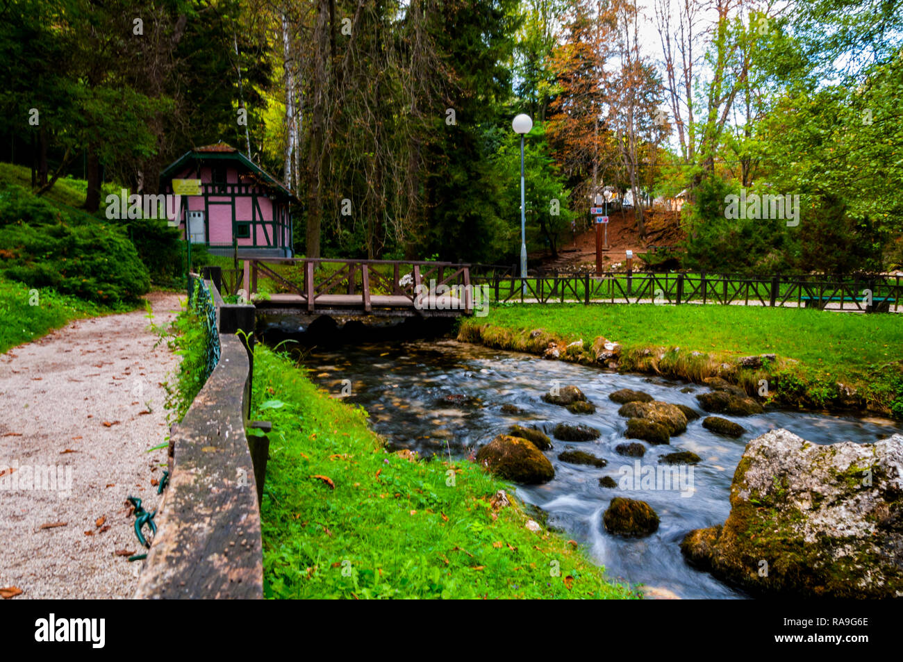 Small bridge tree next hi-res stock photography and images - Alamy