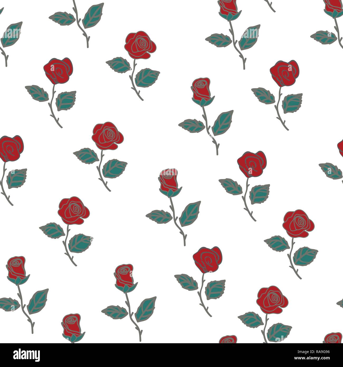 Rose hybrid tea garden Stock Vector Images - Alamy