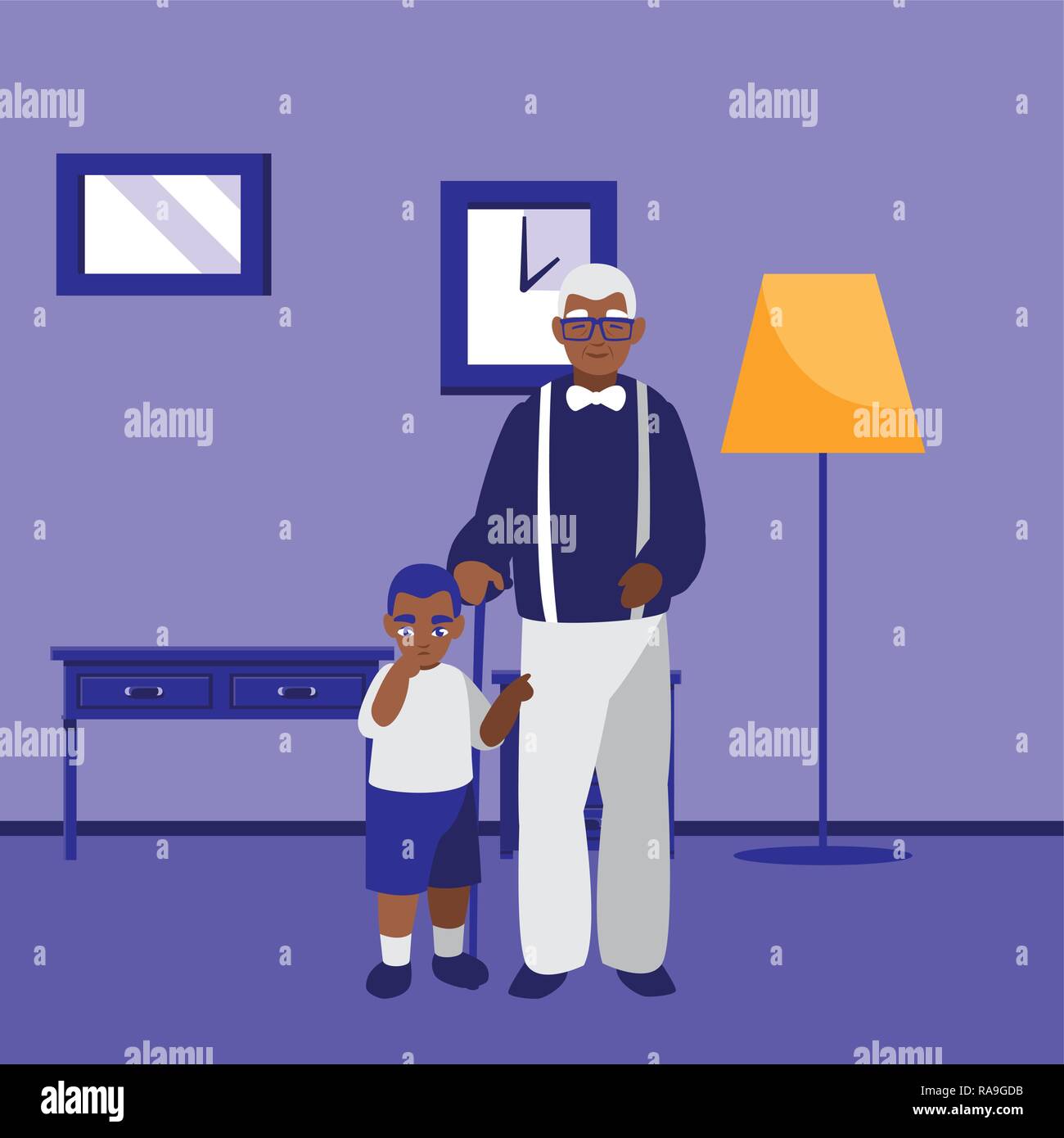 black father with son characters vector illustration design Stock ...