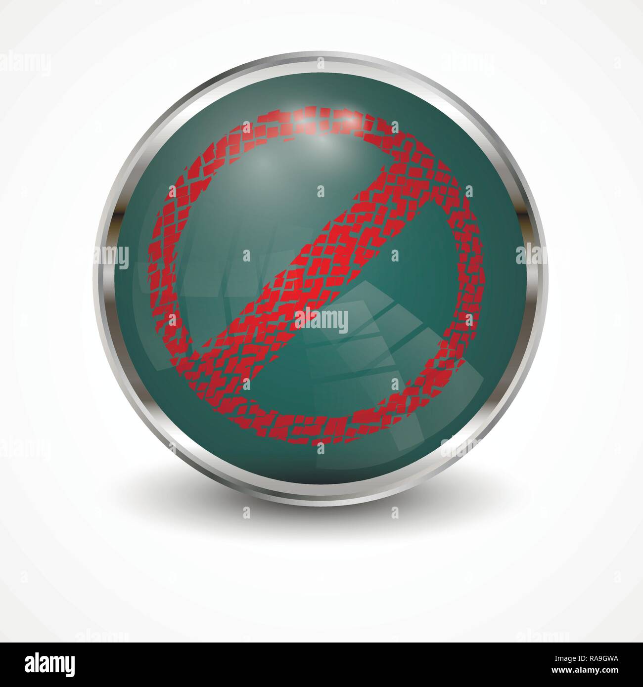 web button circle frame Easily editable vector image Stock Vector Image ...