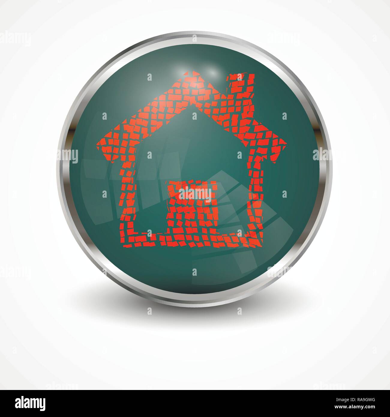 web button circle frame Easily editable vector image Stock Vector Image ...