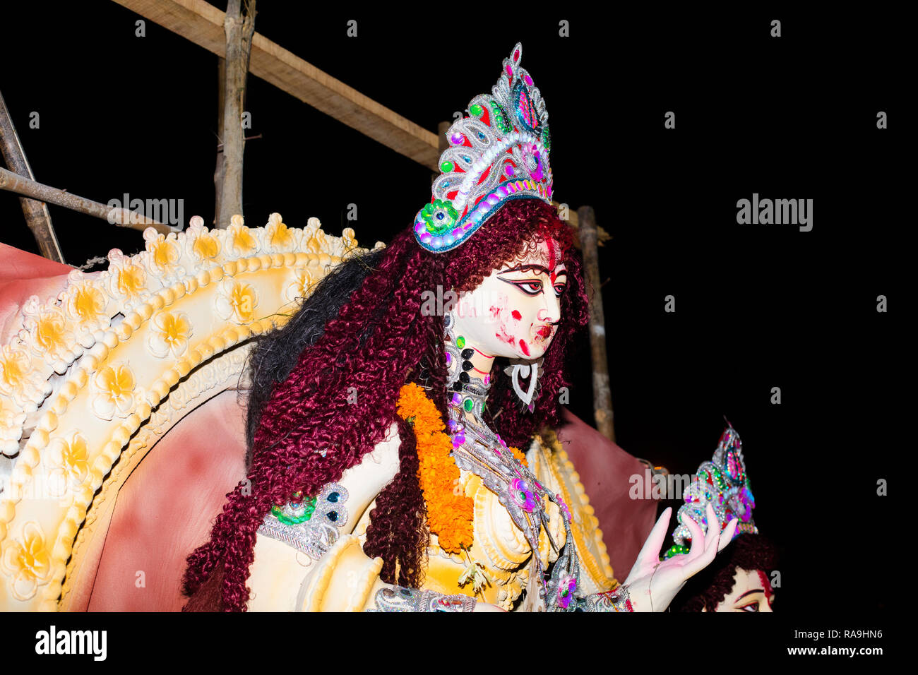 Durga idol face hi-res stock photography and images - Alamy