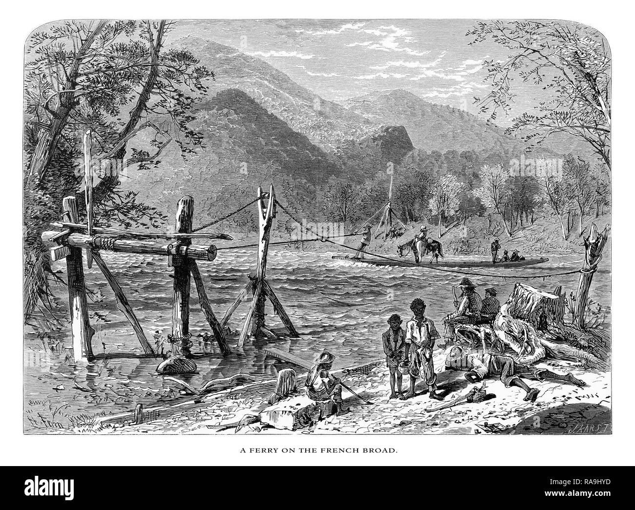 The ferry crossing the river Cut Out Stock Images & Pictures - Alamy