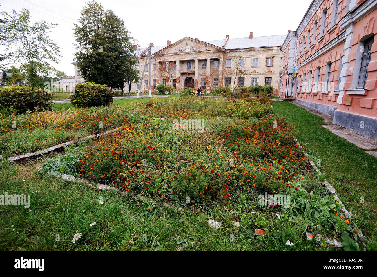 78 meter long East wing of Palladian architecture style Palac Potockich ...