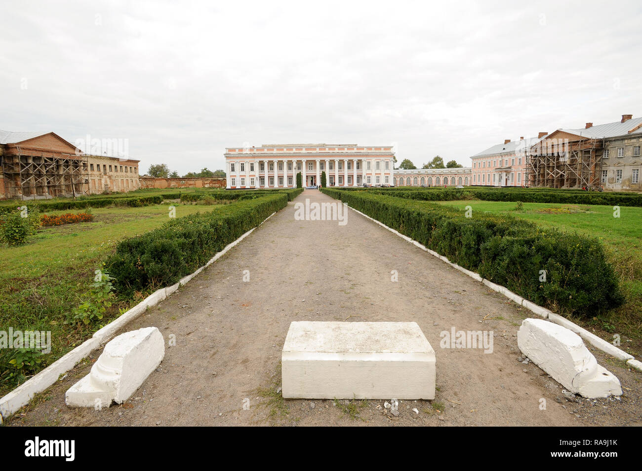 80 meter long West wing, 68 meter long main building and 78 meter long ...