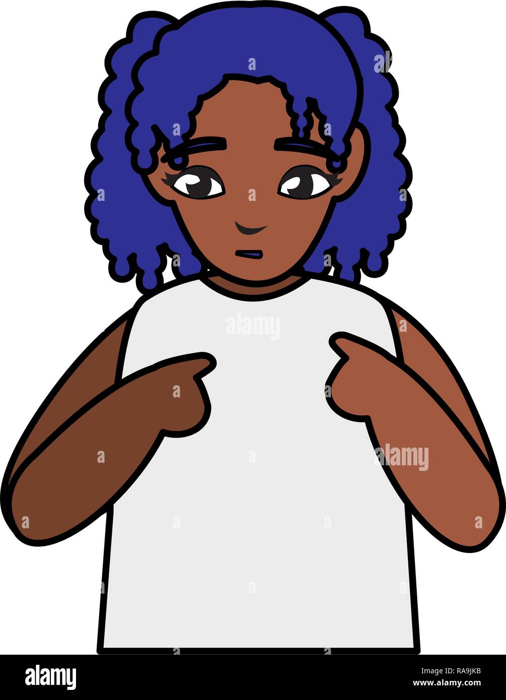 beautiful little black girl character vector illustration design Stock ...