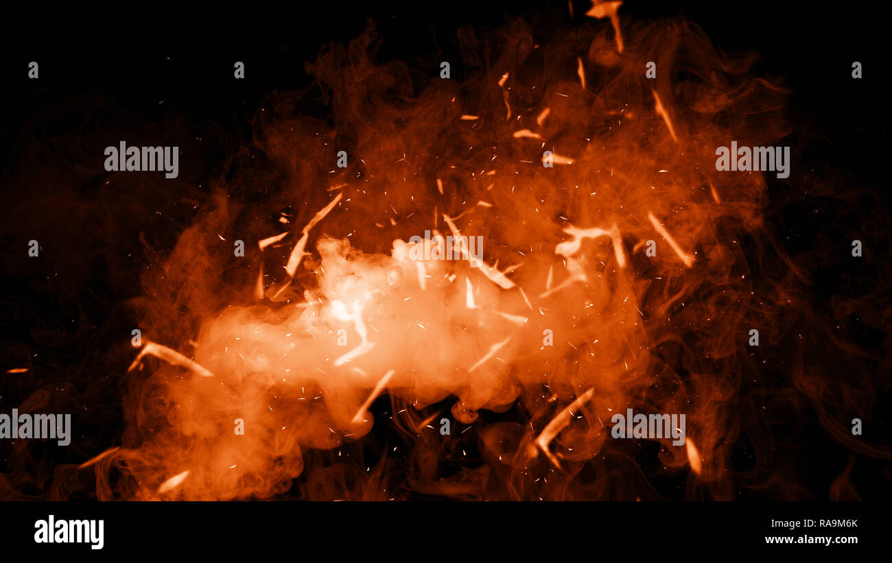Fire particles isolated on background . Smoke fog mist texture overlays ...