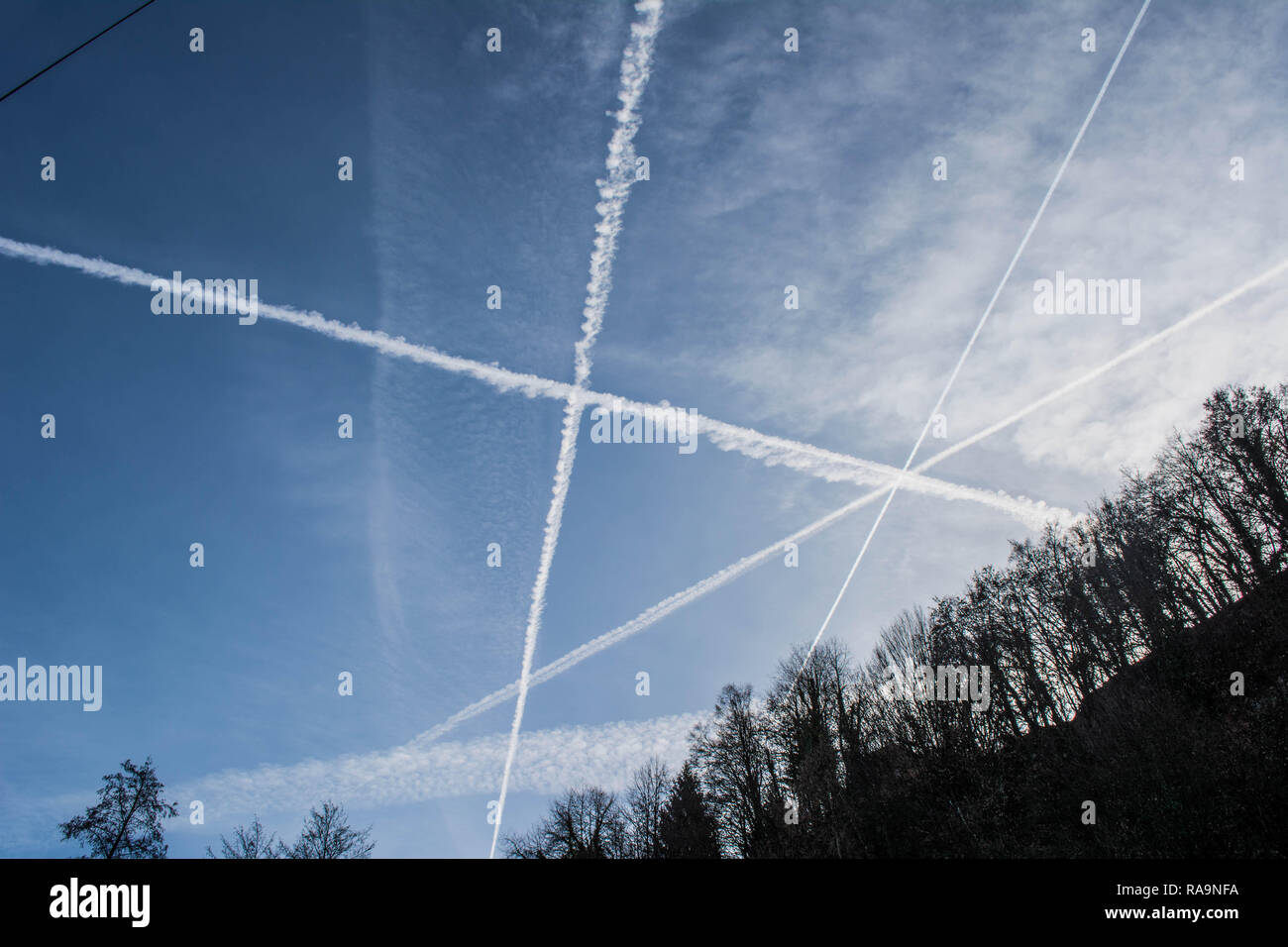 Contrail theory hi-res stock photography and images - Alamy