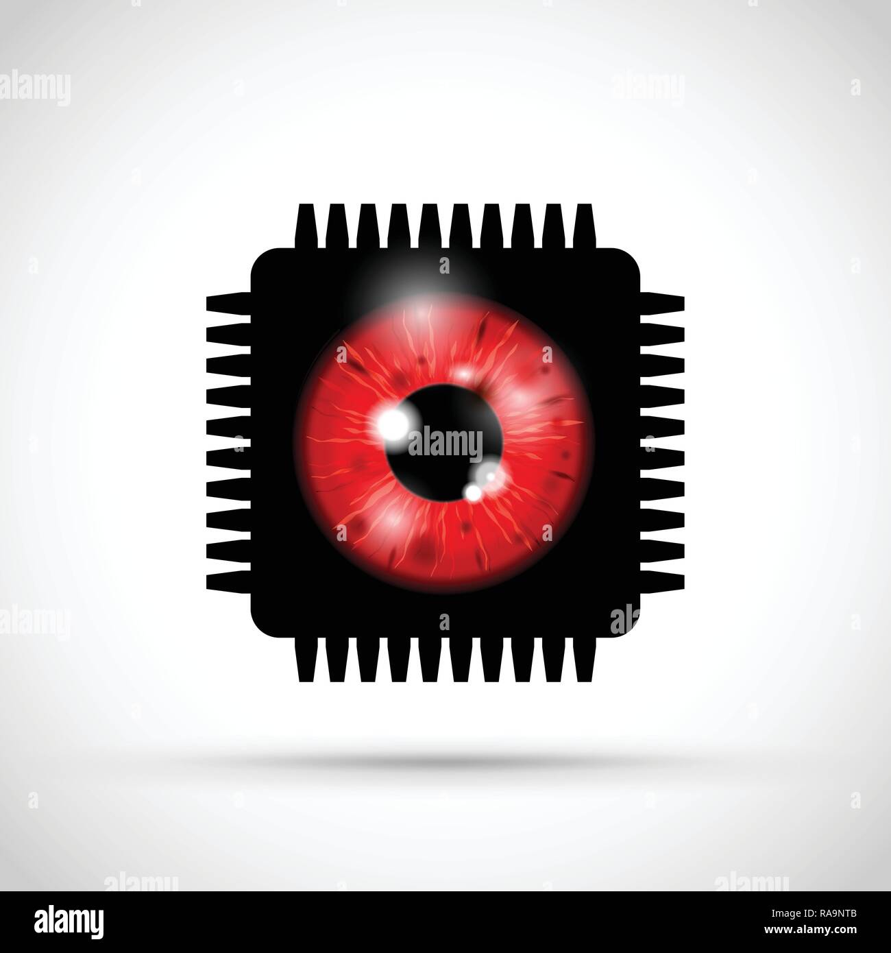 Abstract red circuit on Stock Vector Images - Alamy