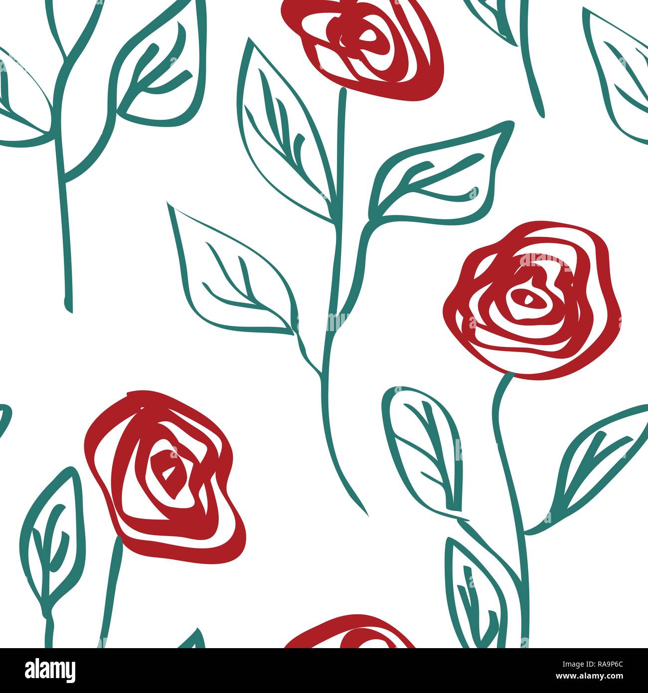 Seamless roses pattern. Vector floral background vector eps 10 Stock ...
