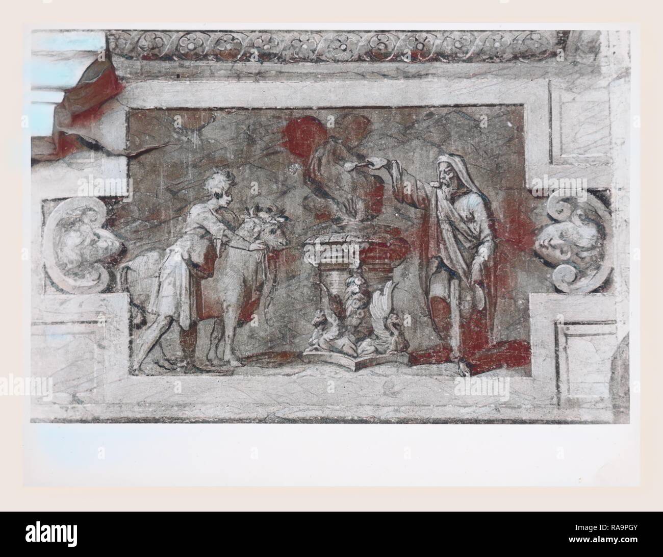 Lazio, Viterbo, Bagnaia, Villa Lante. Reimagined by Gibon. Classic art ...