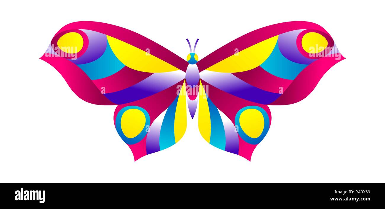 Colorful butterfly. Bright abstract insect Stock Vector Image & Art - Alamy