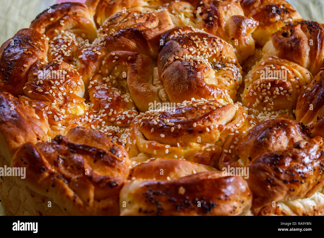 Bulgarian Christmas Bread (homemade bread Stock Photo - Alamy