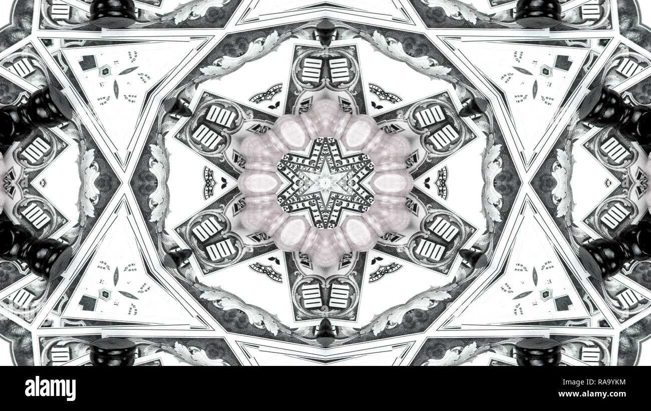 Abstract Money Concept Symmetric Pattern Ornamental Decorative ...