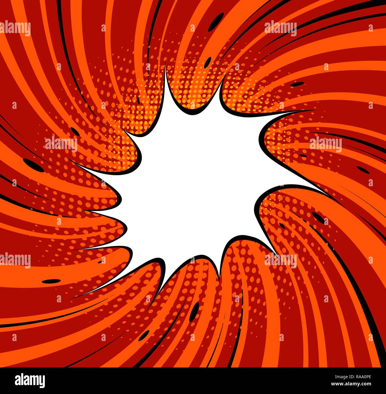 Comic explosion. Pop art retro style. Cartoon vector illustration Stock ...