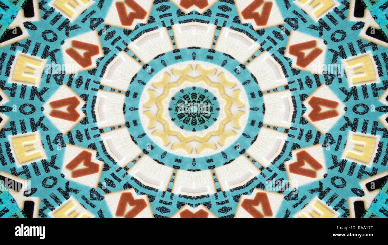 Abstract Numbers and Letters Concept Symmetric Pattern Ornamental ...