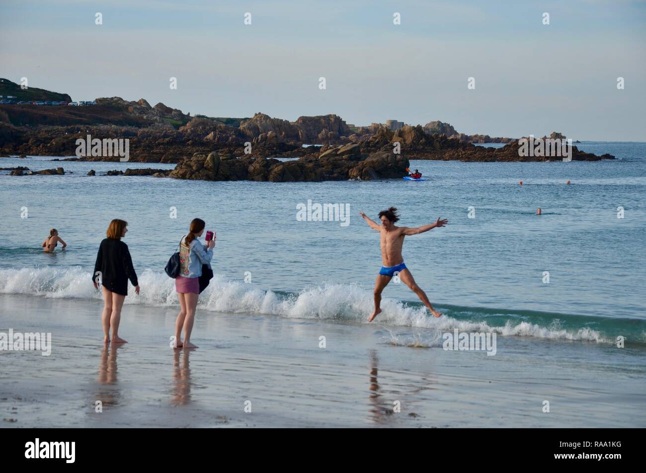 Cobo bay, guernsey hi-res stock photography and images - Alamy