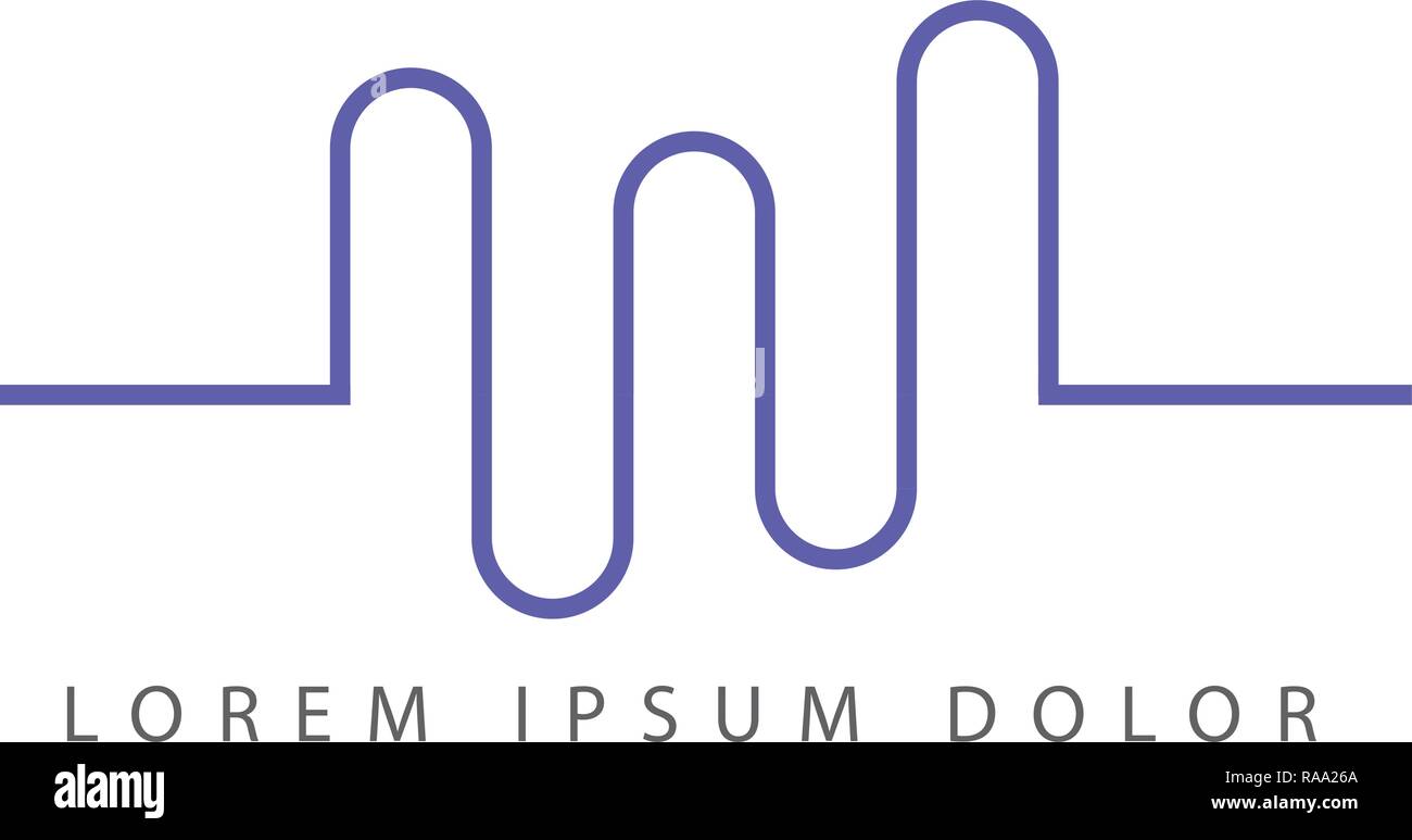 3 wave logo design Stock Vector Image & Art - Alamy