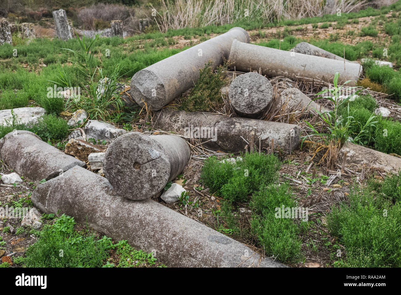 Broken ancient stone background hi-res stock photography and images - Alamy