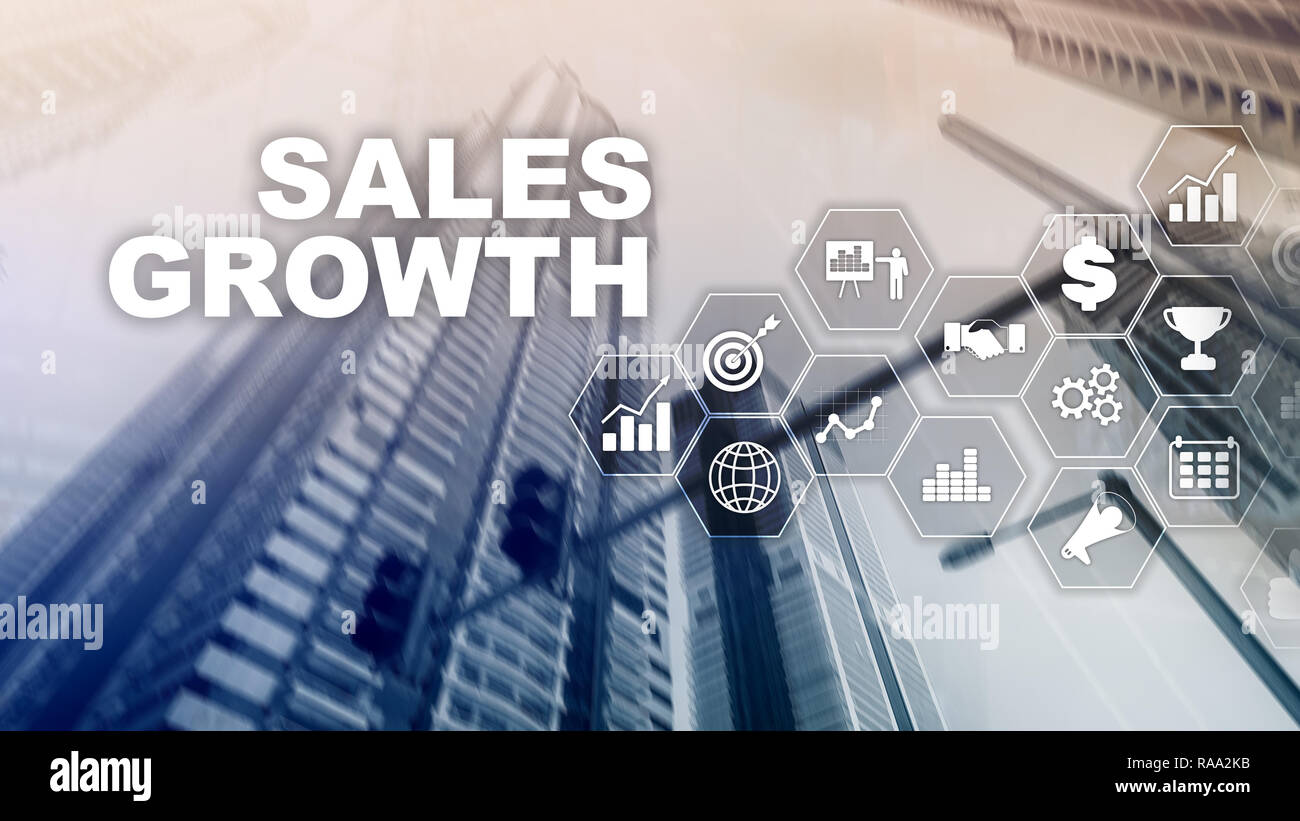Chart growth concept. Sales increase, marketing strategy. Double ...
