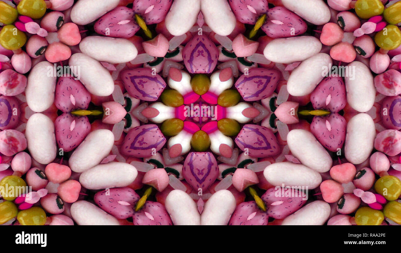 Abstract Vegetable Food Concept Symmetric Pattern Ornamental Decorative ...