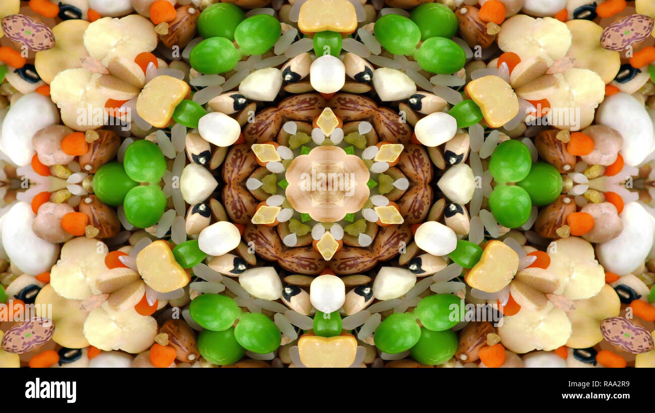 Abstract Vegetable Food Concept Symmetric Pattern Ornamental Decorative ...