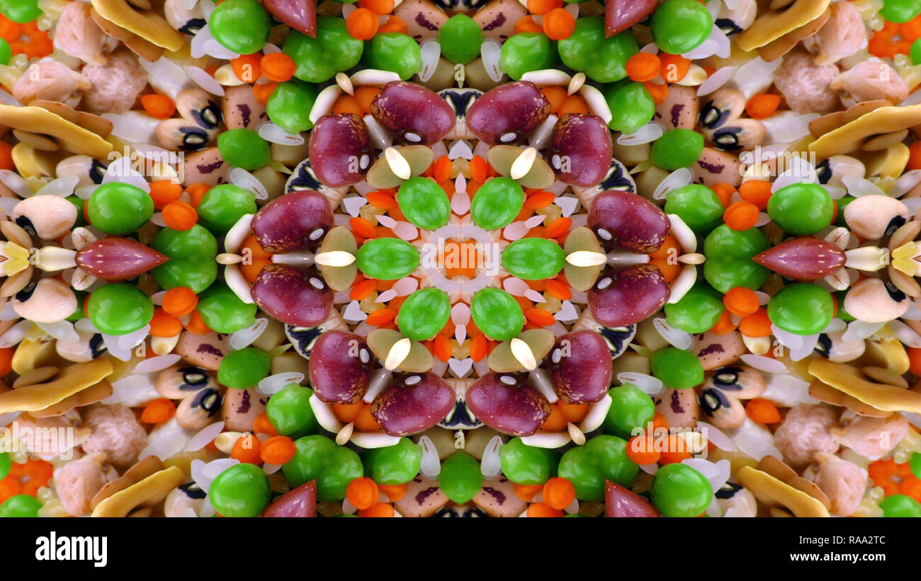 Abstract Vegetable Food Concept Symmetric Pattern Ornamental Decorative ...