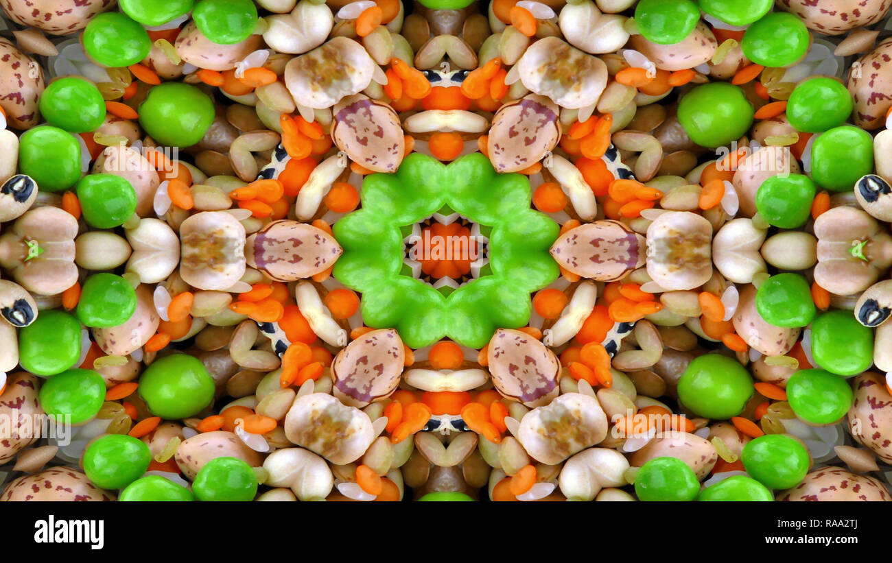 Abstract Vegetable Food Concept Symmetric Pattern Ornamental Decorative ...