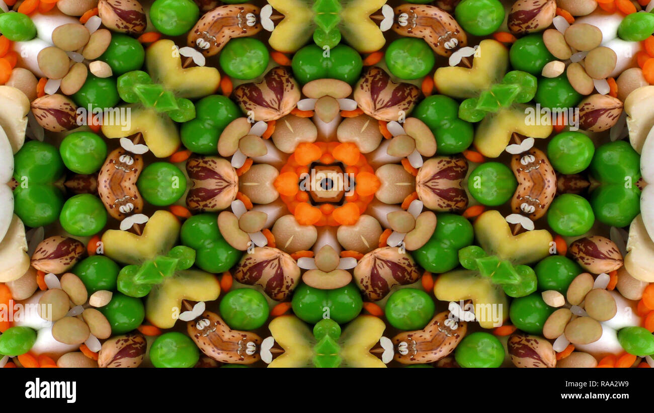 Abstract Vegetable Food Concept Symmetric Pattern Ornamental Decorative ...