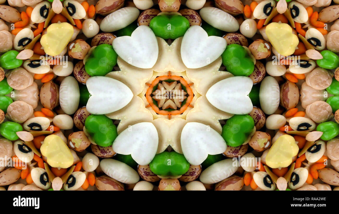 Abstract Vegetable Food Concept Symmetric Pattern Ornamental Decorative ...