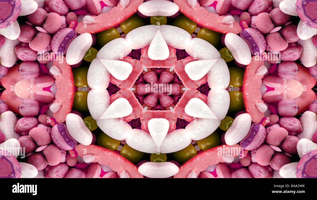 Abstract Vegetable Food Concept Symmetric Pattern Ornamental Decorative ...