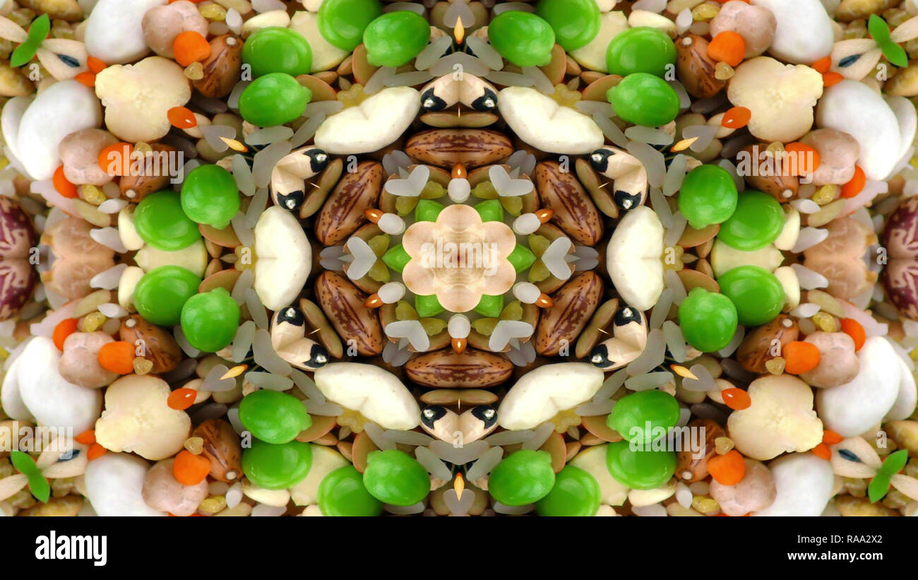 Abstract Vegetable Food Concept Symmetric Pattern Ornamental Decorative ...