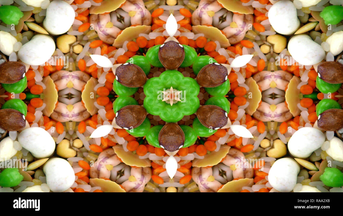 Abstract Vegetable Food Concept Symmetric Pattern Ornamental Decorative ...