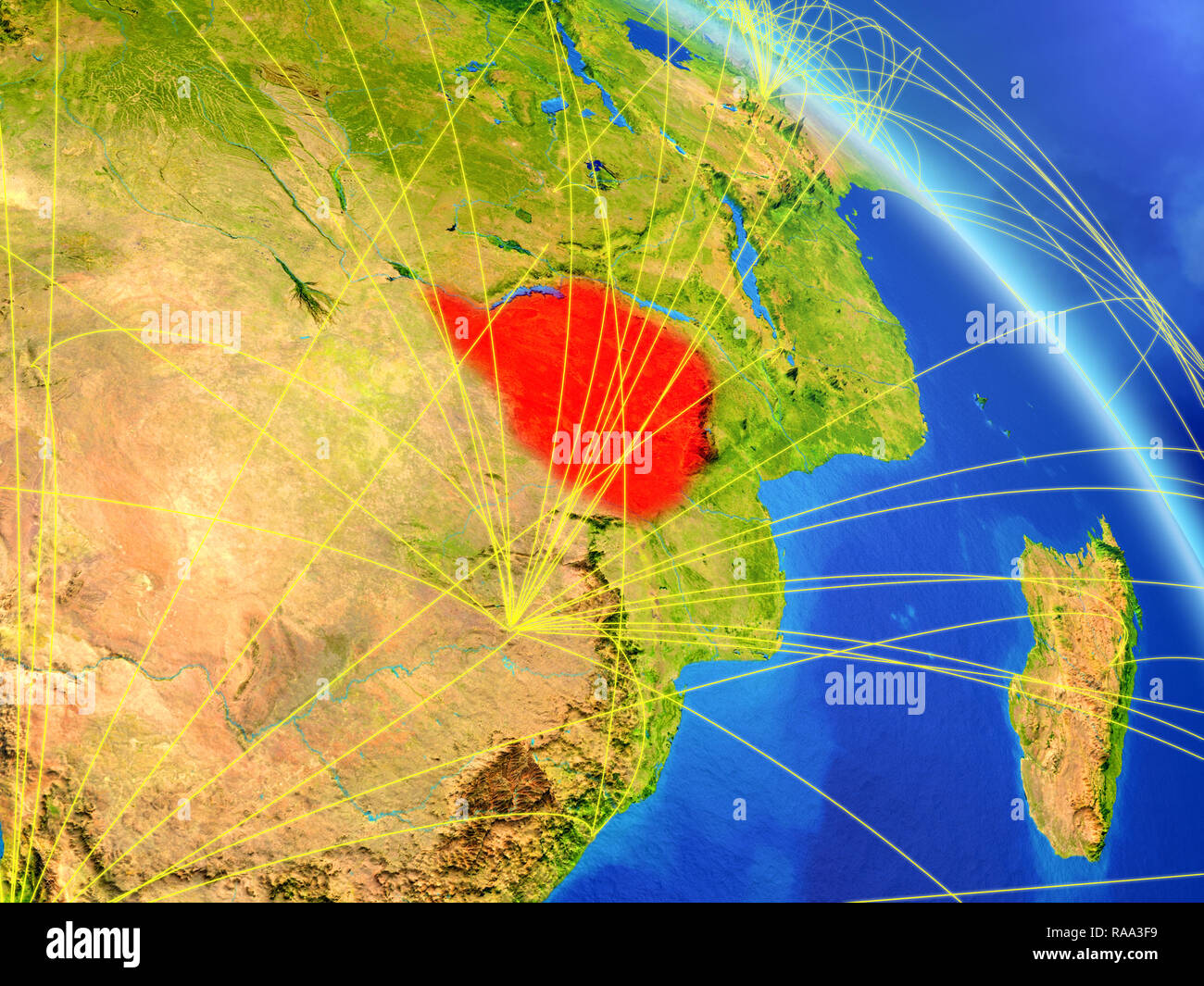 Zimbabwe network map hi-res stock photography and images - Alamy