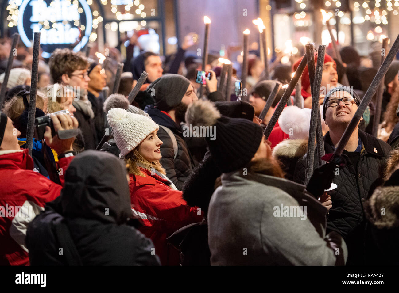 Edinburgh Hogmanay Torchlight Procession Stock Photo - Alamy