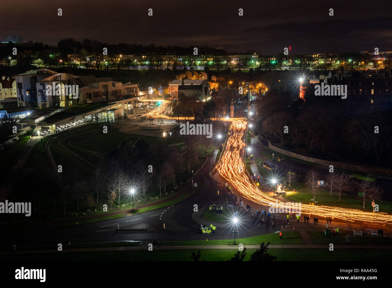 Edinburgh Hogmanay Torchlight Procession Stock Photo - Alamy