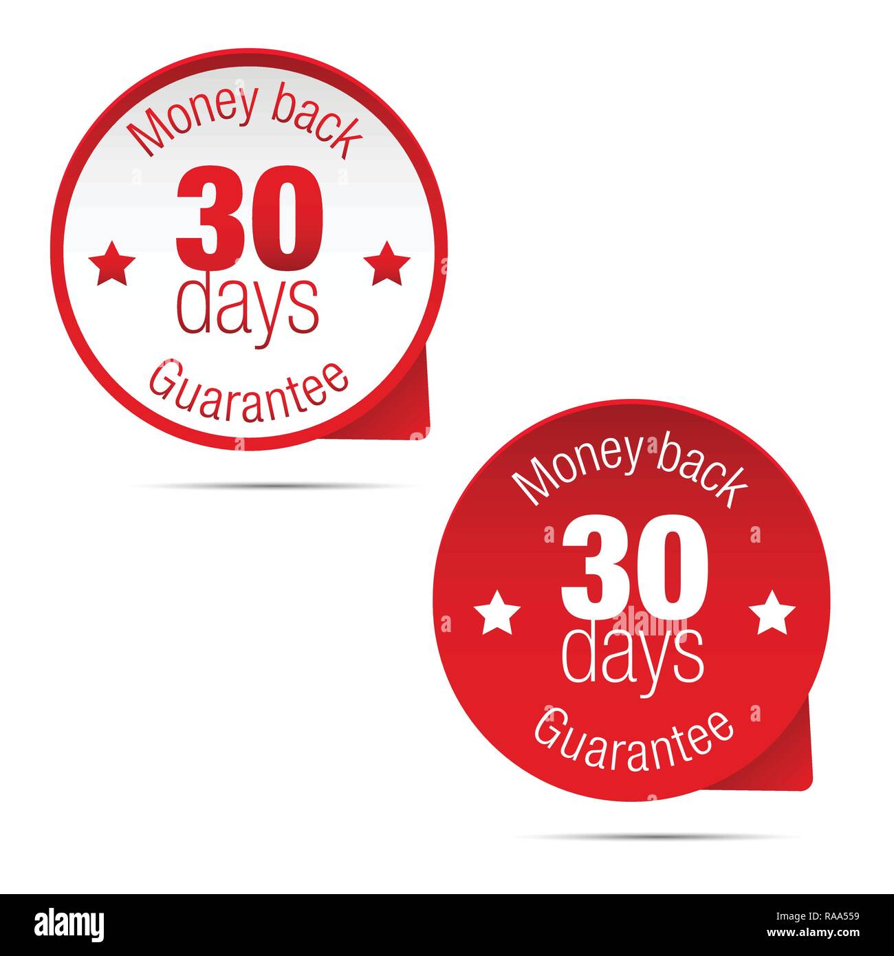 Money back guarantee thirty days Stock Vector Image & Art - Alamy